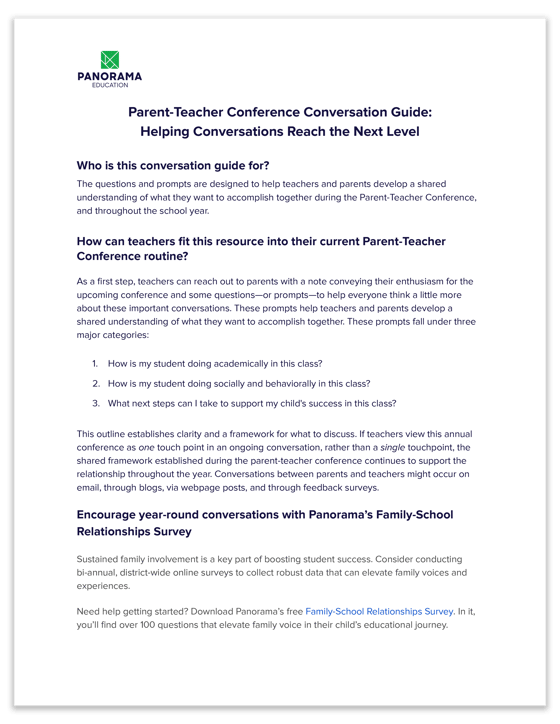 Your Parent-Teacher Conference Agenda